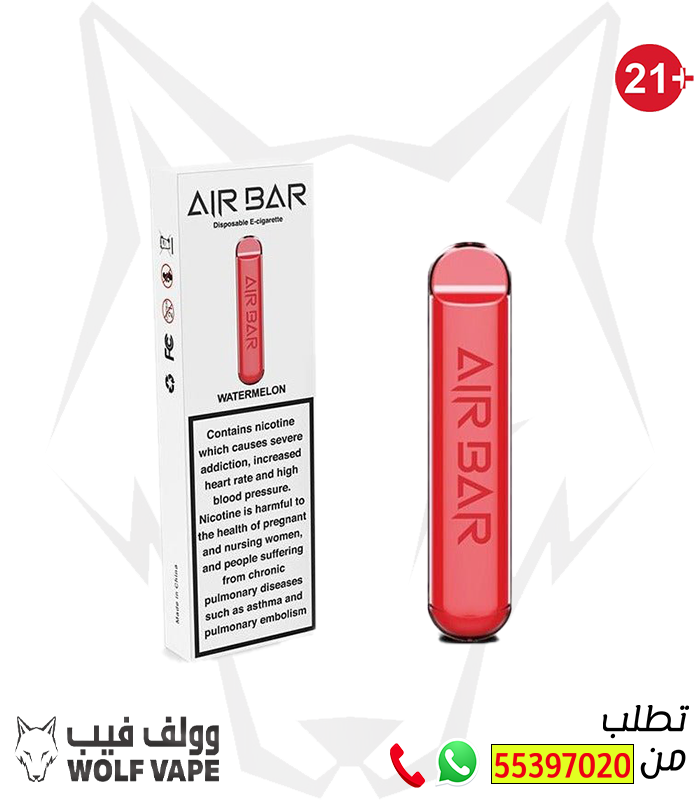اير بار بطيخ 50% نيكوتين ديسبوسيبل بود - wolfvapekw